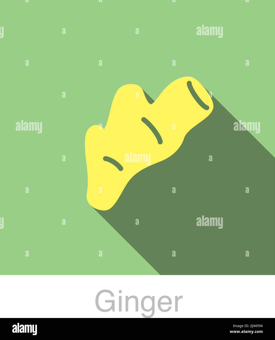 Ginger Vegetables food flat icon vector illustration Stock Vector Image ...