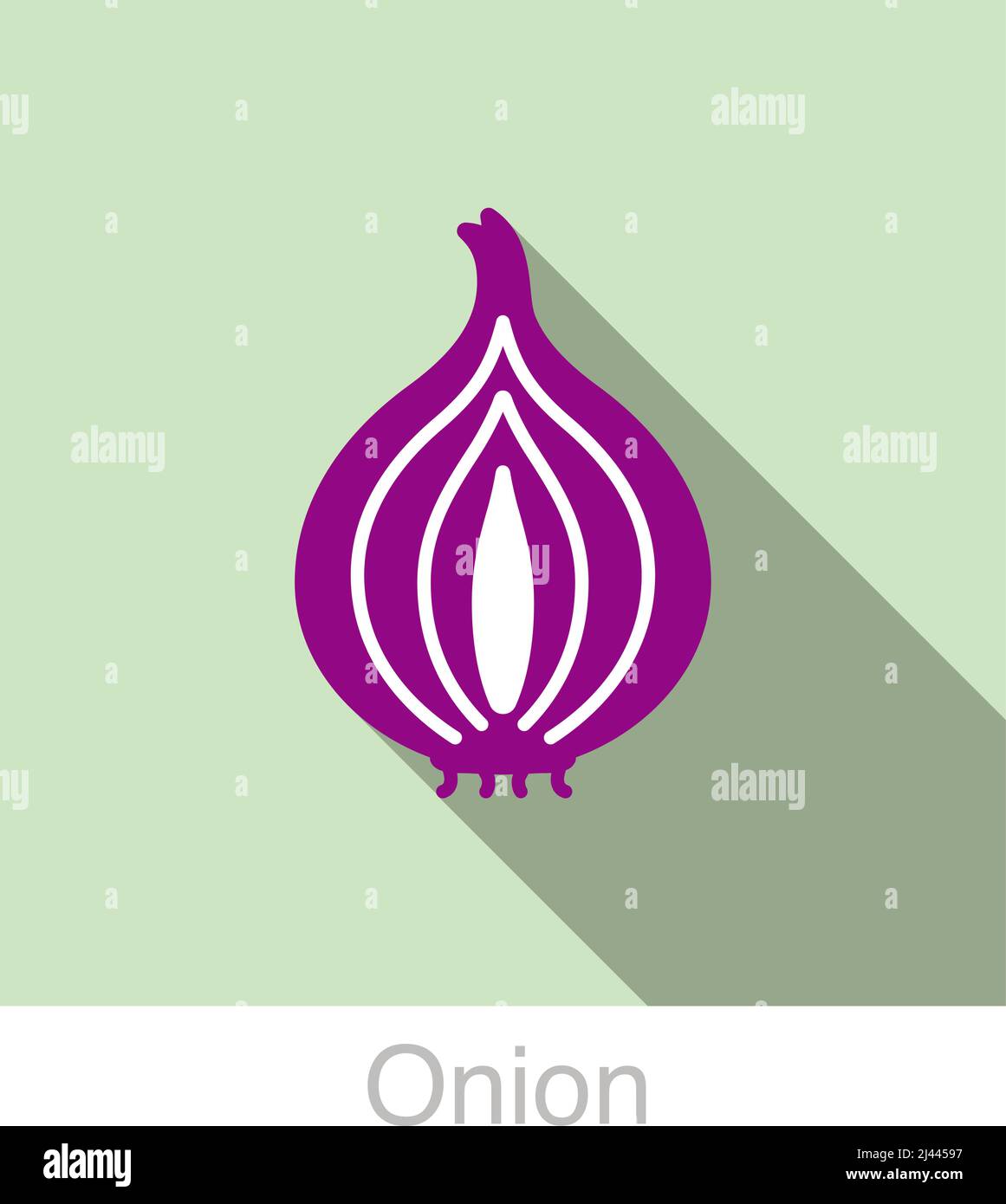 Onion Vegetables food flat icon vector illustration Stock Vector Image ...