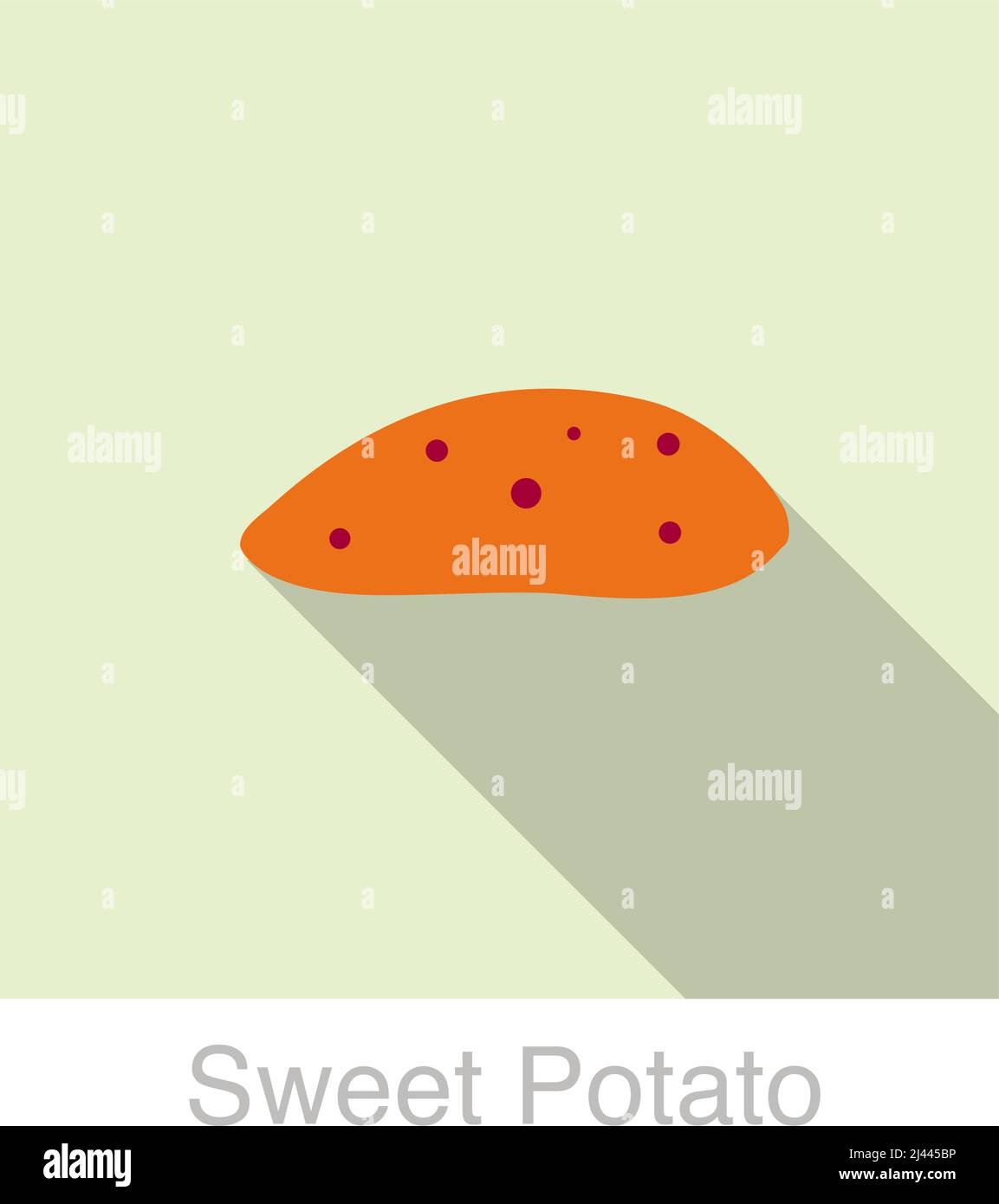 Sweet potato food flat icon design vector illustration Stock Vector ...
