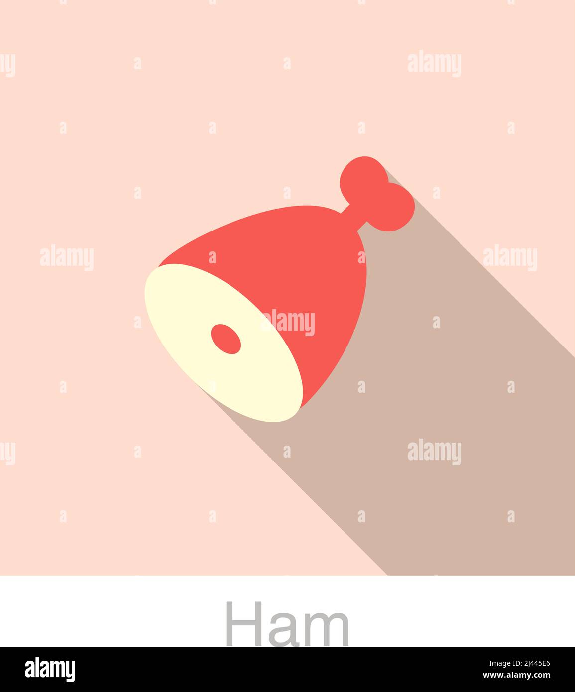 Ham food flat icon vector vector illustration Stock Vector Image & Art ...
