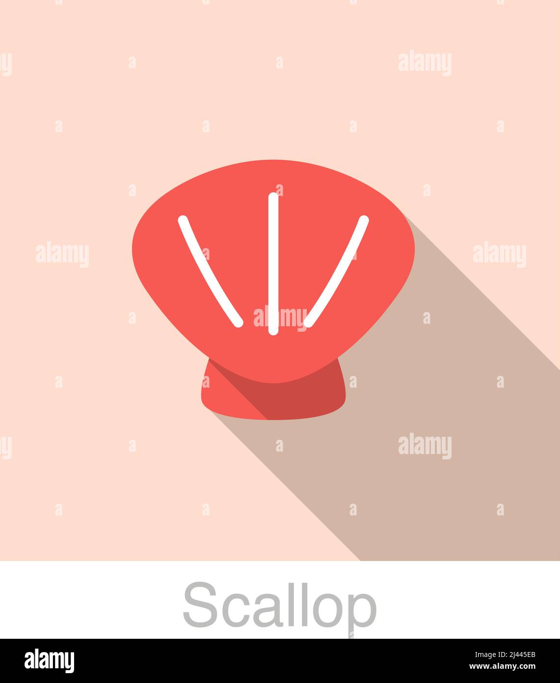 Scallop seafood icon design series Stock Vector Image & Art - Alamy