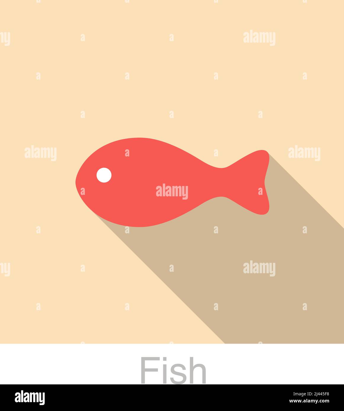 Fish Food flat icon set design vector illustration Stock Vector Image ...