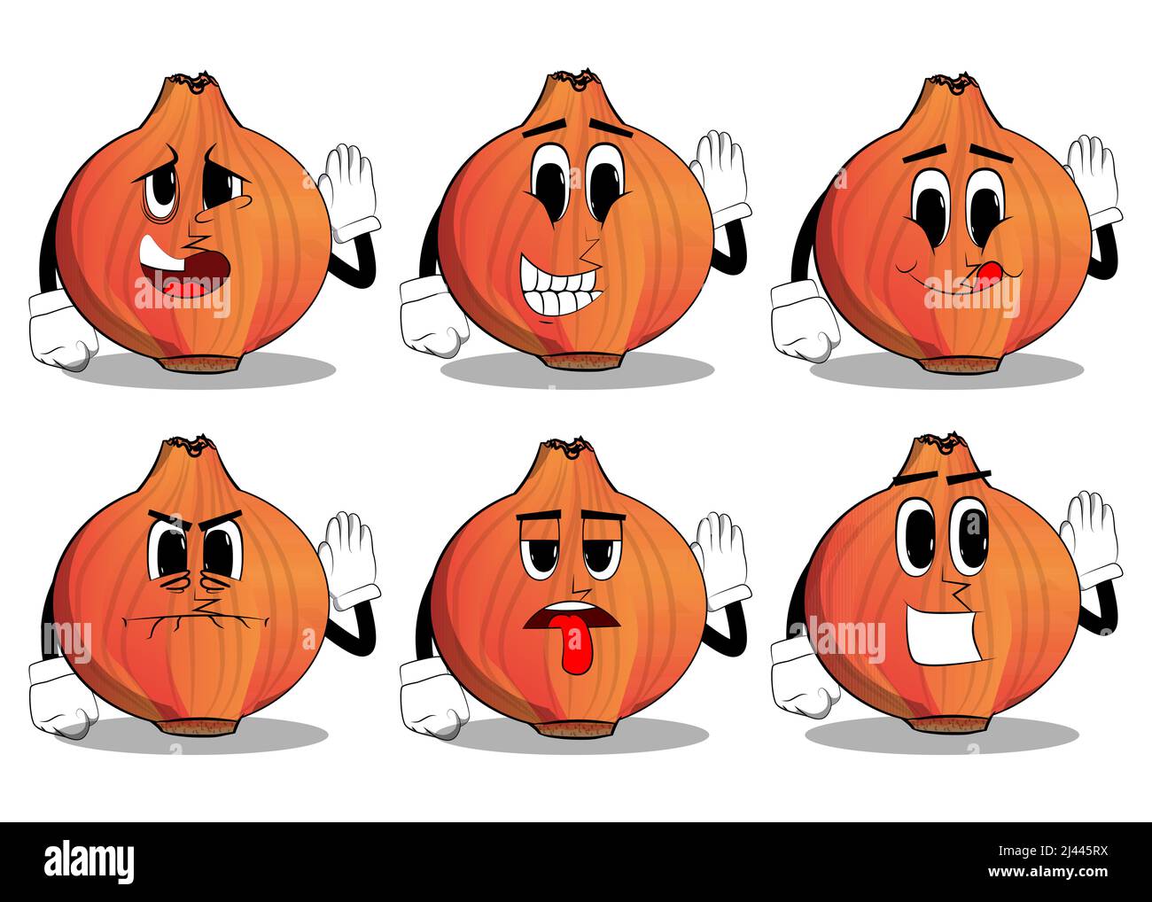 Onion holds hand at his ear, listening. Cartoon Farm Vegetable ...