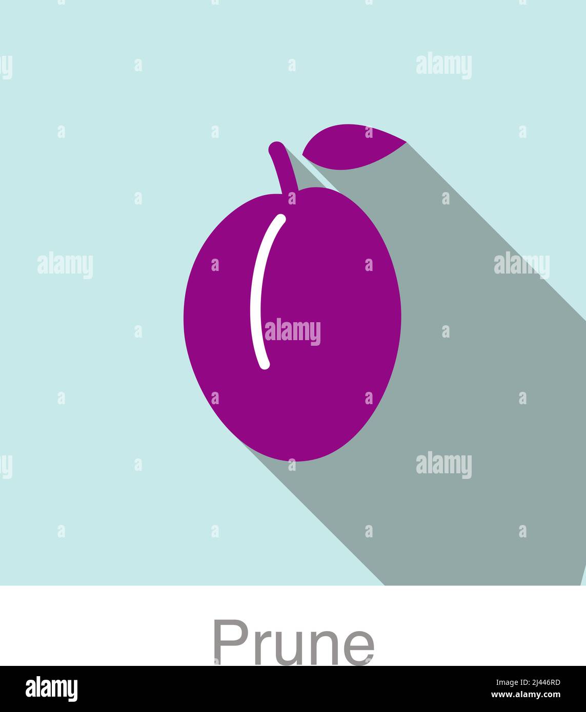 Prune fruit flat icon, vector illustration Stock Vector Image & Art - Alamy