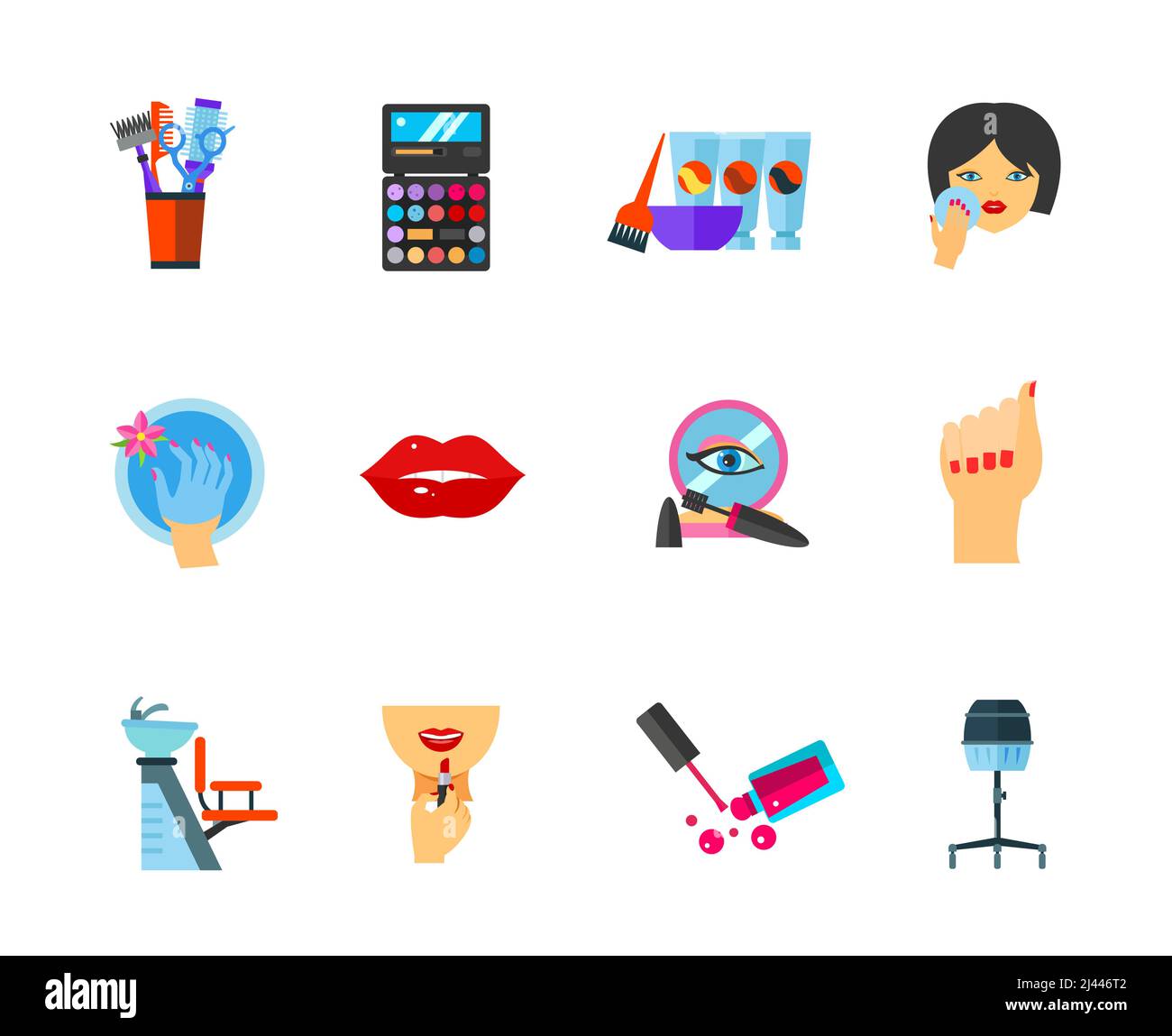 Hair beauty makeup on Stock Vector Images - Alamy