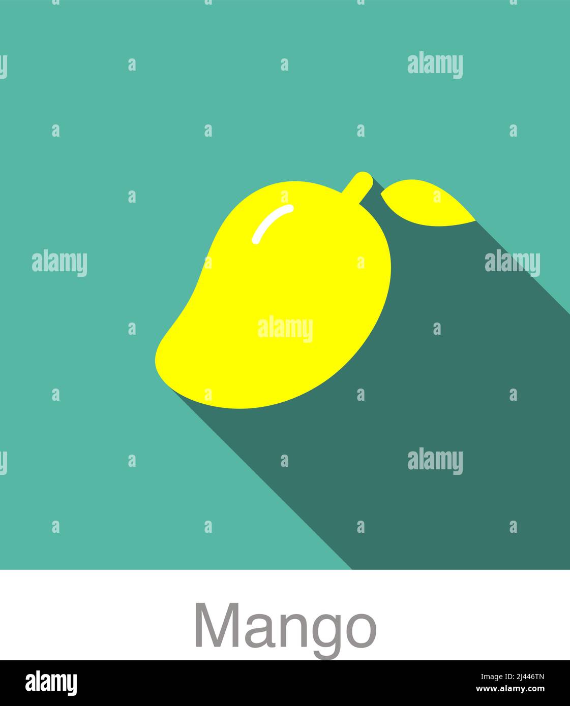 Mango fruit vector icon Stock Vector Images - Alamy