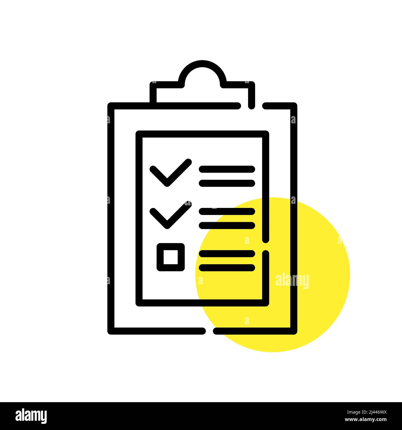 Checklist with marked boxes. Pixel perfect, editable stroke line art ...