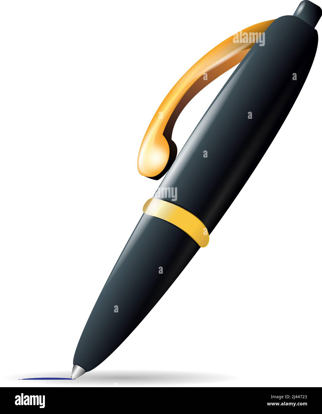 Ball point pen drawing line. Design element. For banners, posters ...