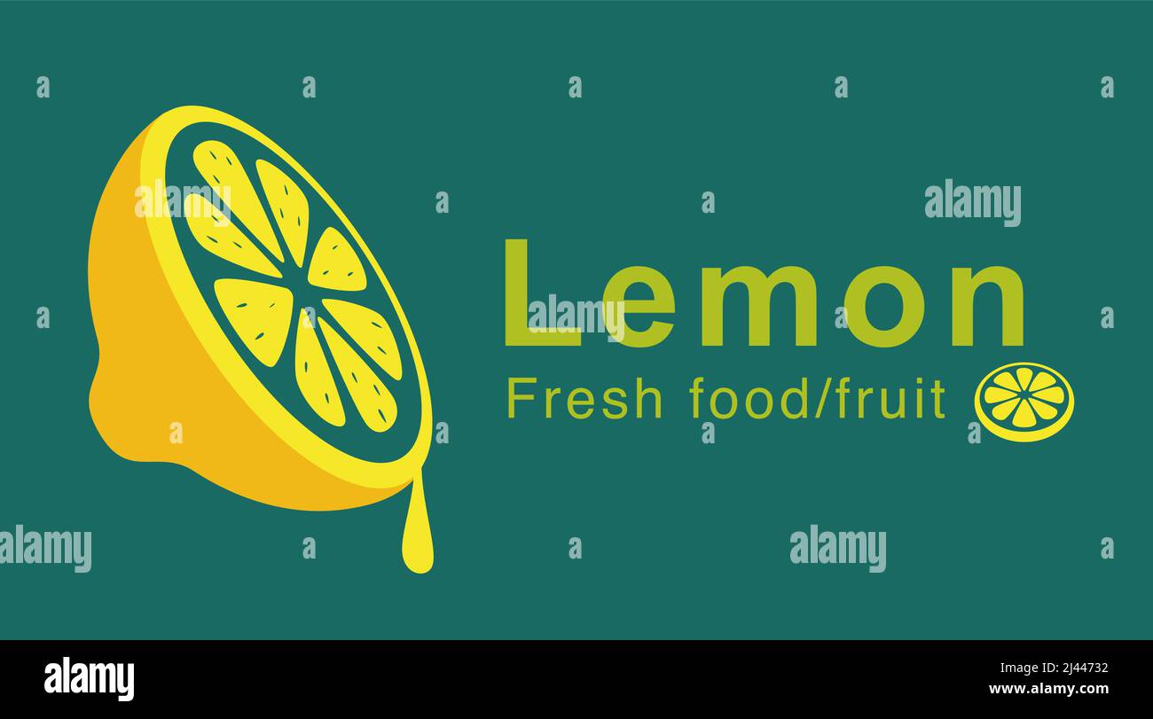 Yellow lemon slice cartoon Stock Vector Images - Alamy