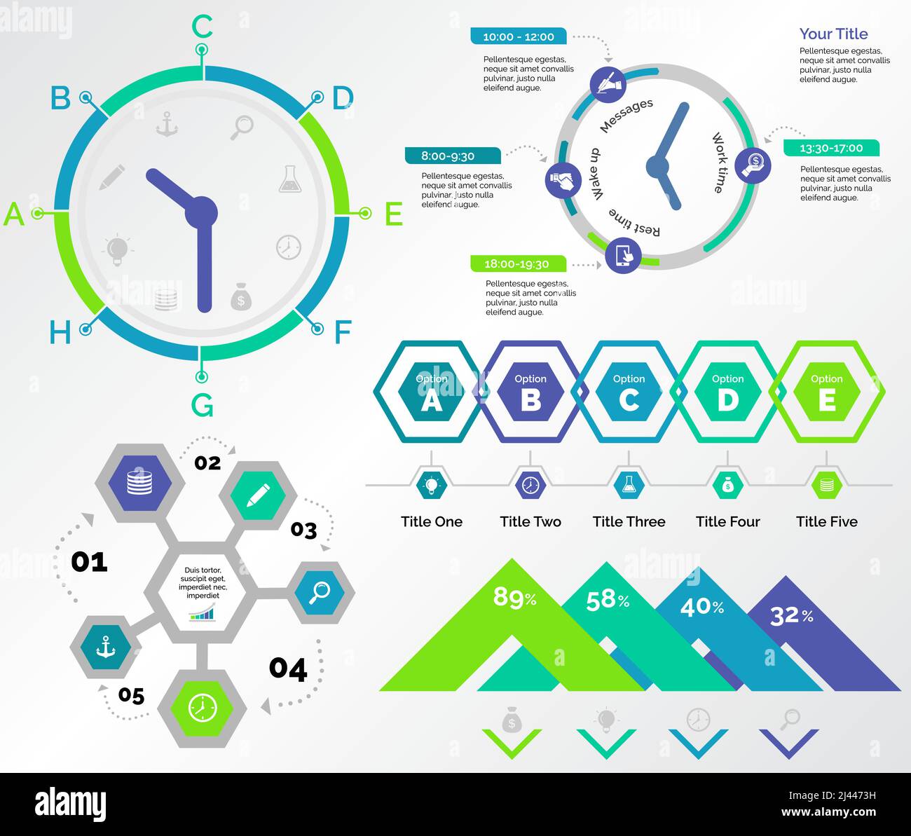 Infographic design set can be used for workflow layout, diagram, annual ...
