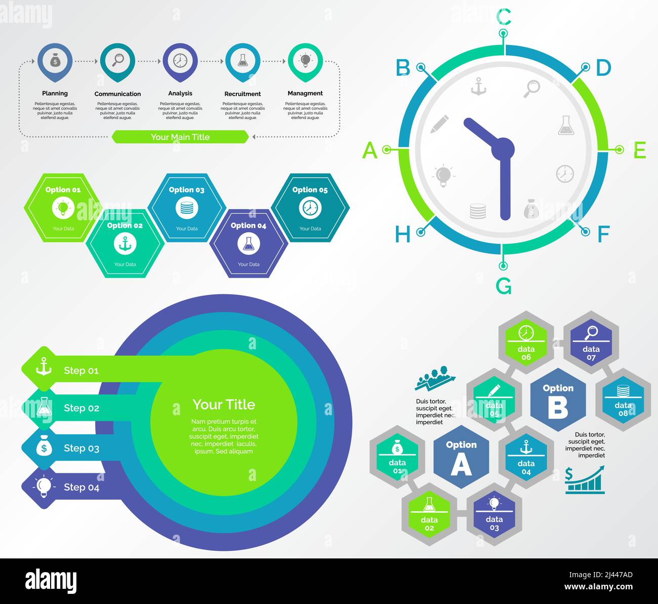 Infographic design set can be used for workflow layout, diagram, annual ...