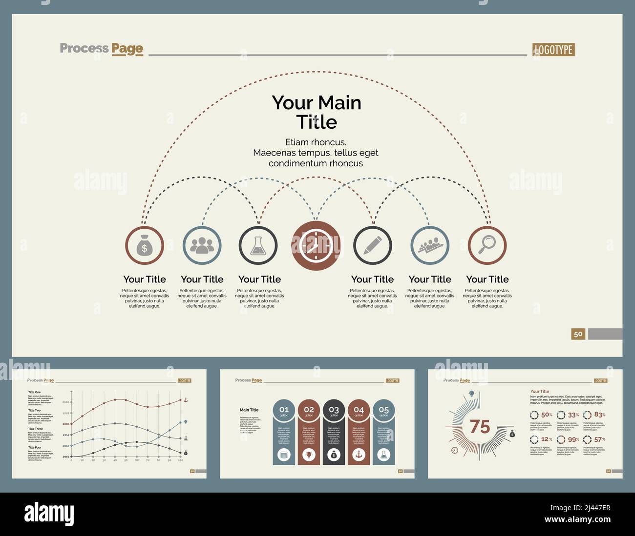 Infographic design set can be used for workflow layout, diagram, annual ...