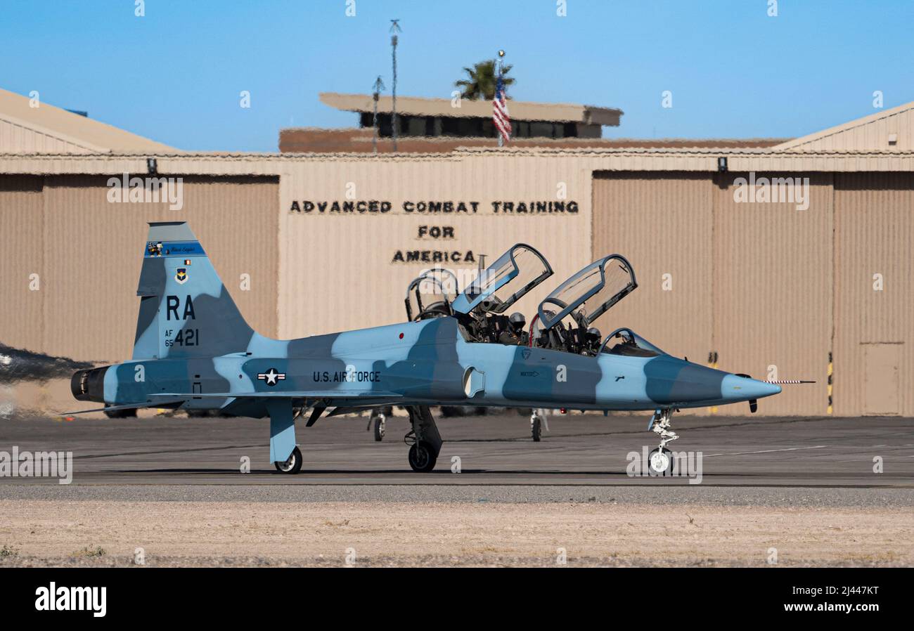 A T-38 Talon assigned to the 435th Flying Training Squadron, Joint Base ...