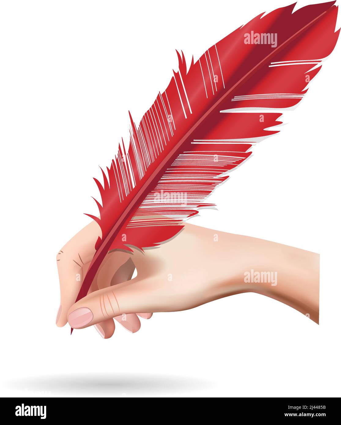 Writing Hand Feather