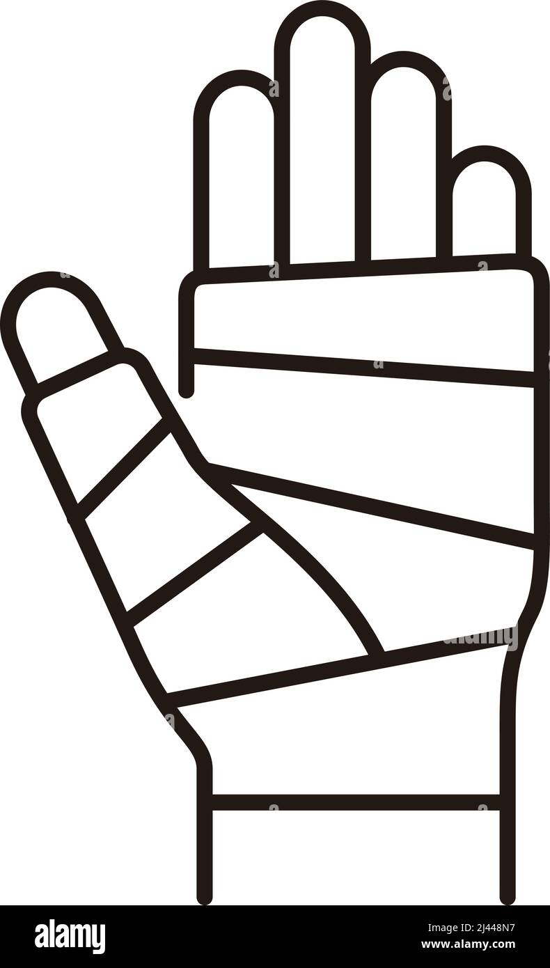 Wounded hand icon, bandaged hand, vector illustration Stock Vector ...