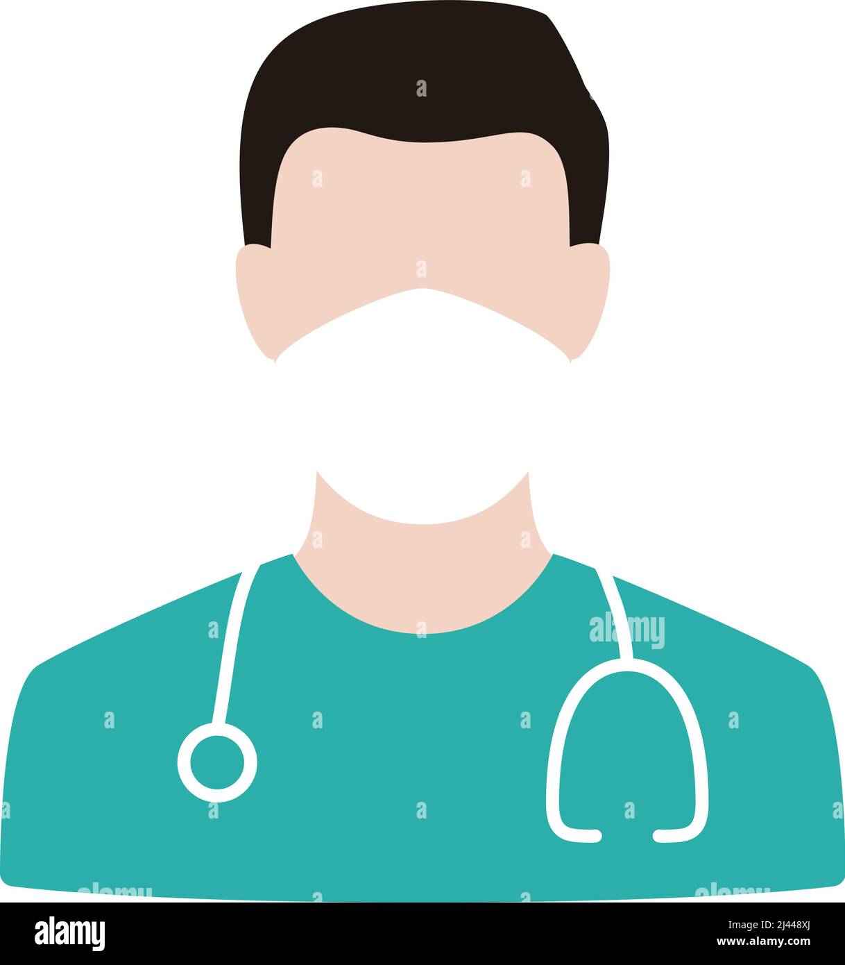 Healthcare professional wearing mask Stock Vector Images - Alamy