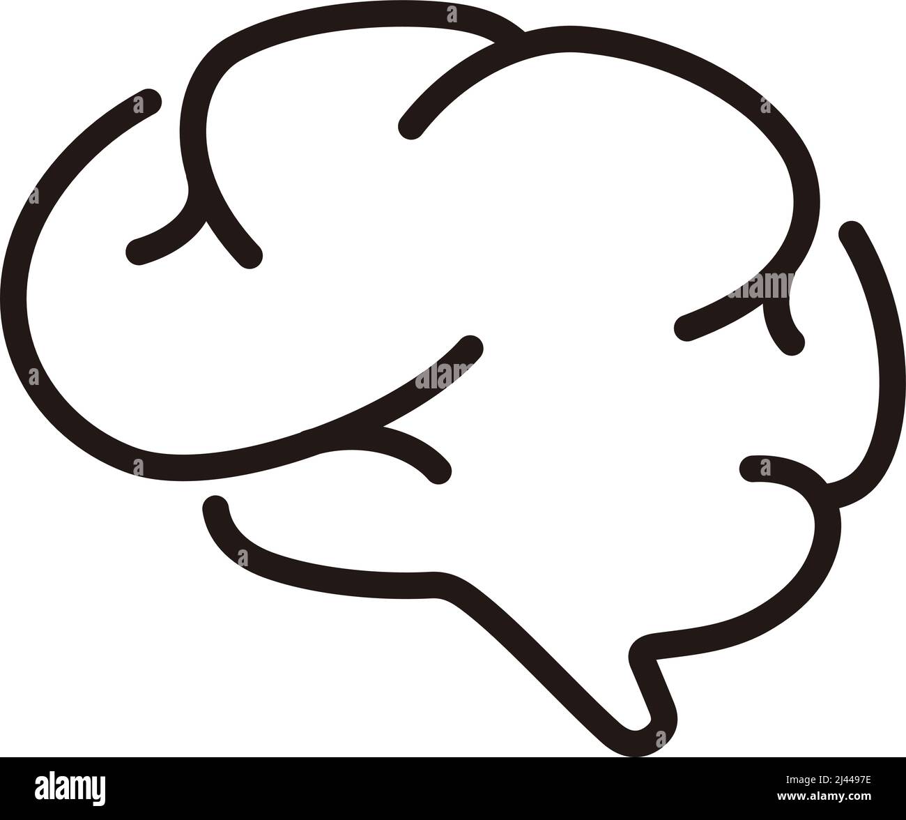 Line art human head brain Cut Out Stock Images & Pictures - Alamy