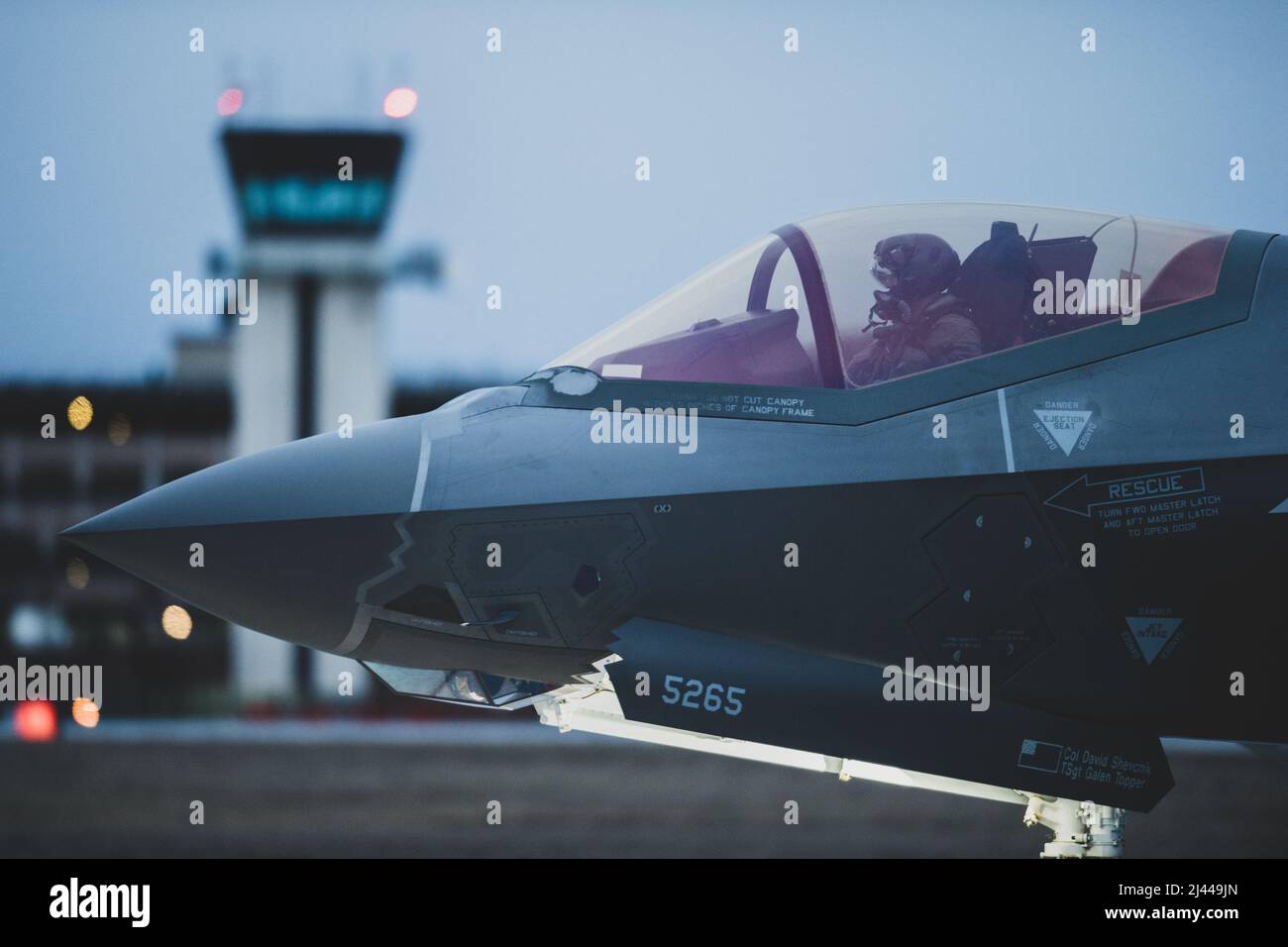 U.S. Air Force F-35A Lightning II pilot assigned to the 134th Fighter ...