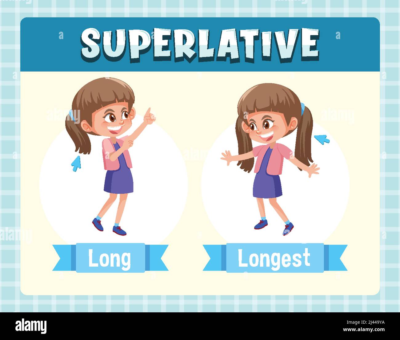 Superlative Adjectives for word near illustration Stock Vector Image ...