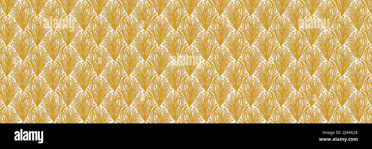 Gender neutral foliage leaf seamless raster border. Simple whimsical 2 ...