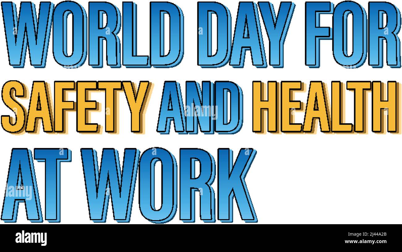 World day for safety and health at work logo design illustration Stock ...