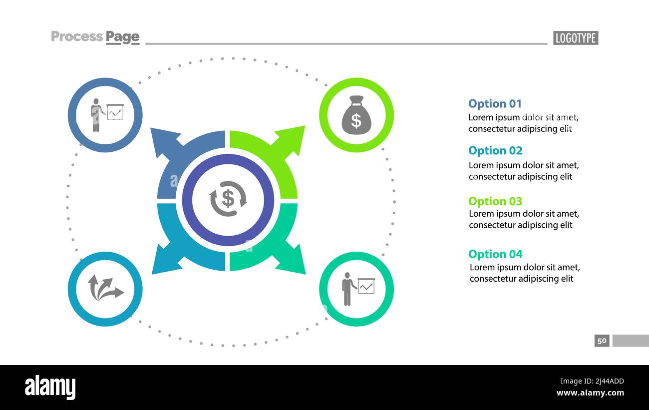 Circle option chart slide template. Diagram, infographic, chart ...