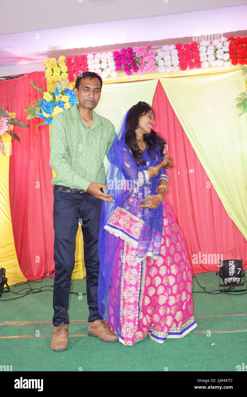 Womens day Concept : Indian People in colorful cloths and dancing ...