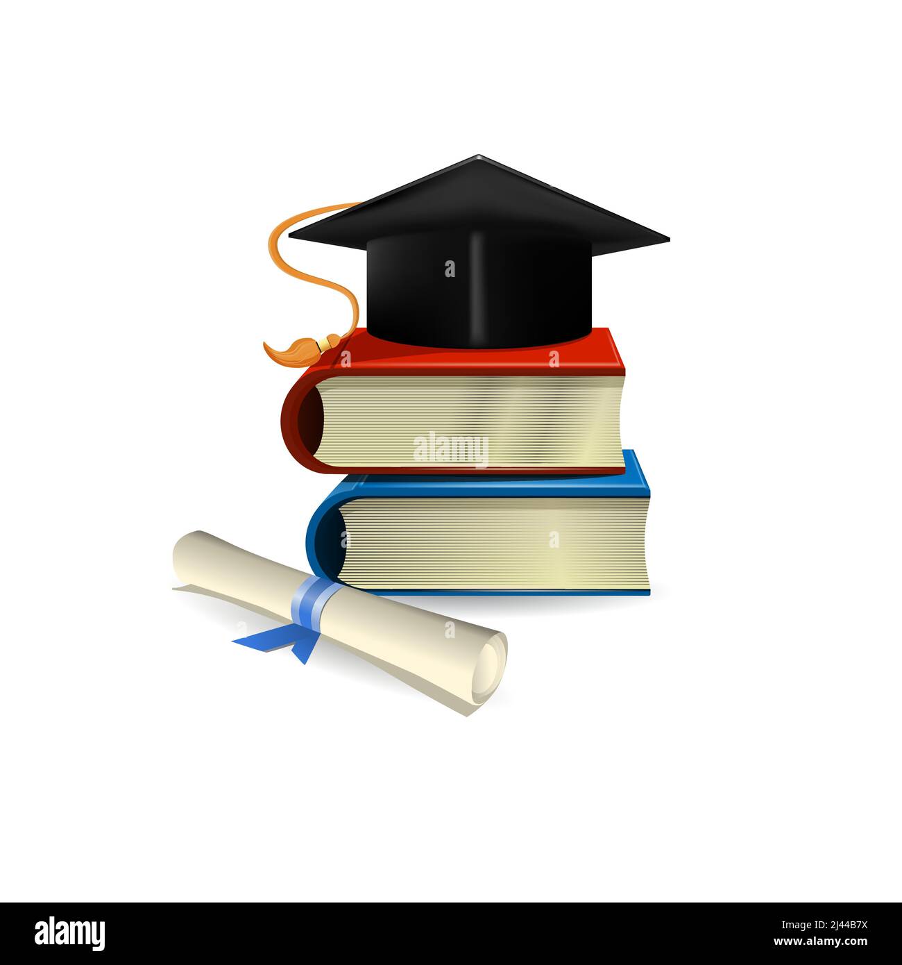 College Diploma And Cap