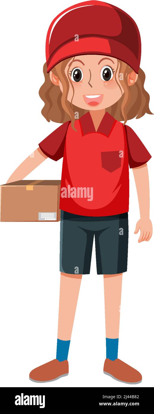Delivery man with packages illustration Stock Vector Image & Art - Alamy