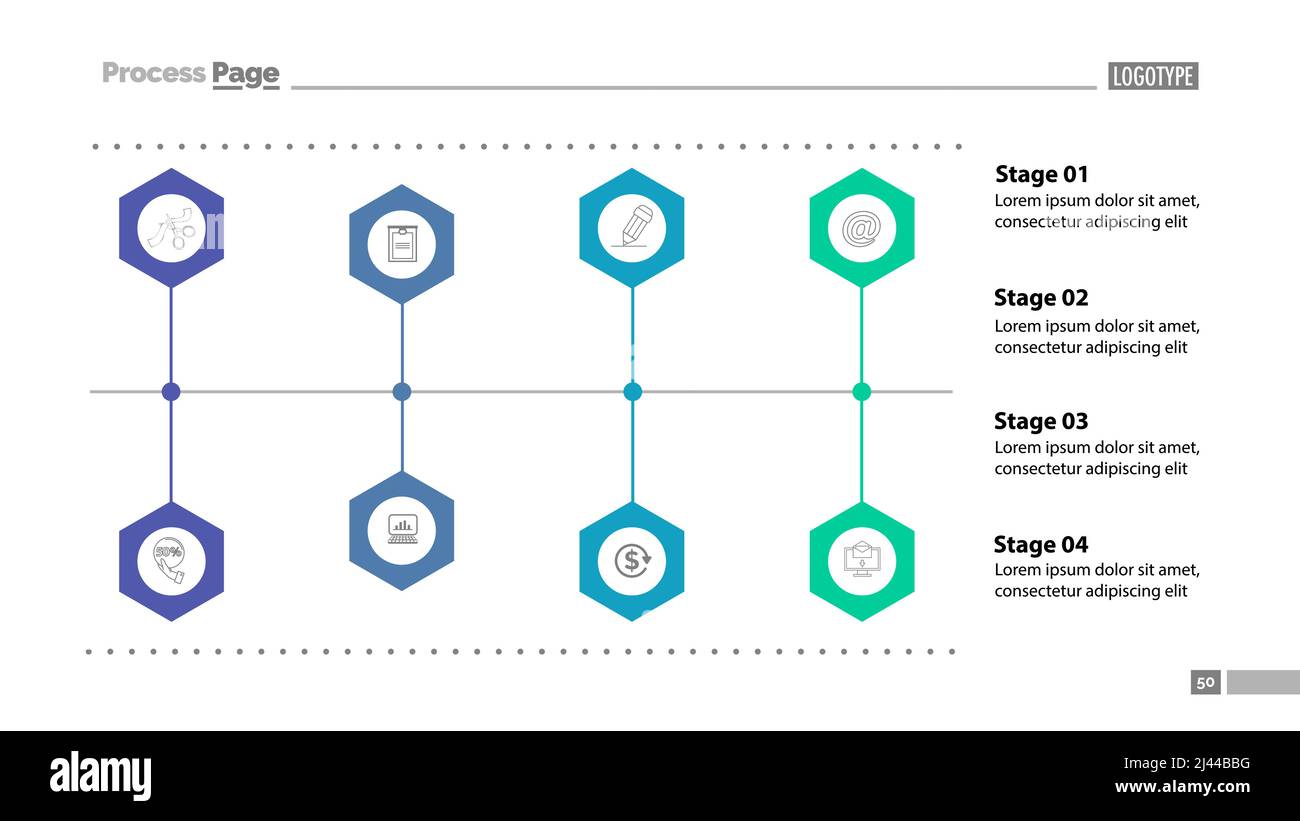 Four stages flow chart slide template. Diagram, flowchart, infographic ...