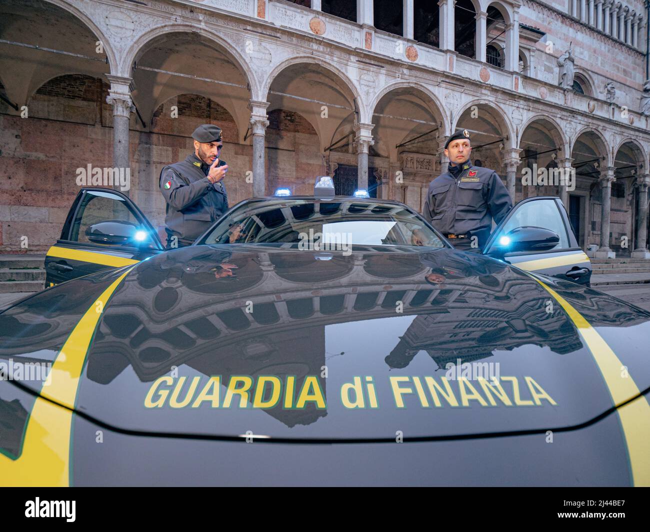 IRs Guardia di Finanza tax police force officer and patrol in Piazza ...