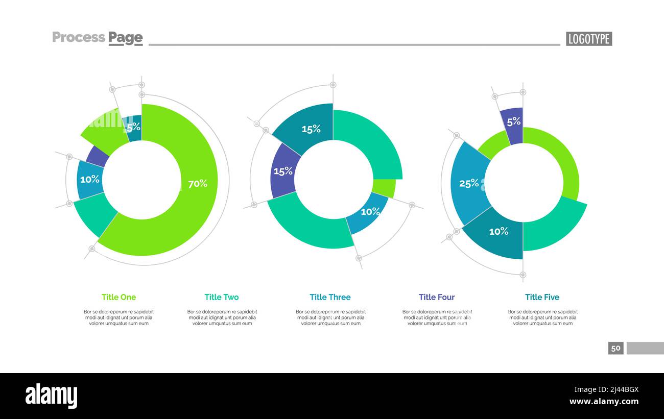 Pie charts slide template. Business data. Graph, diagram, design ...