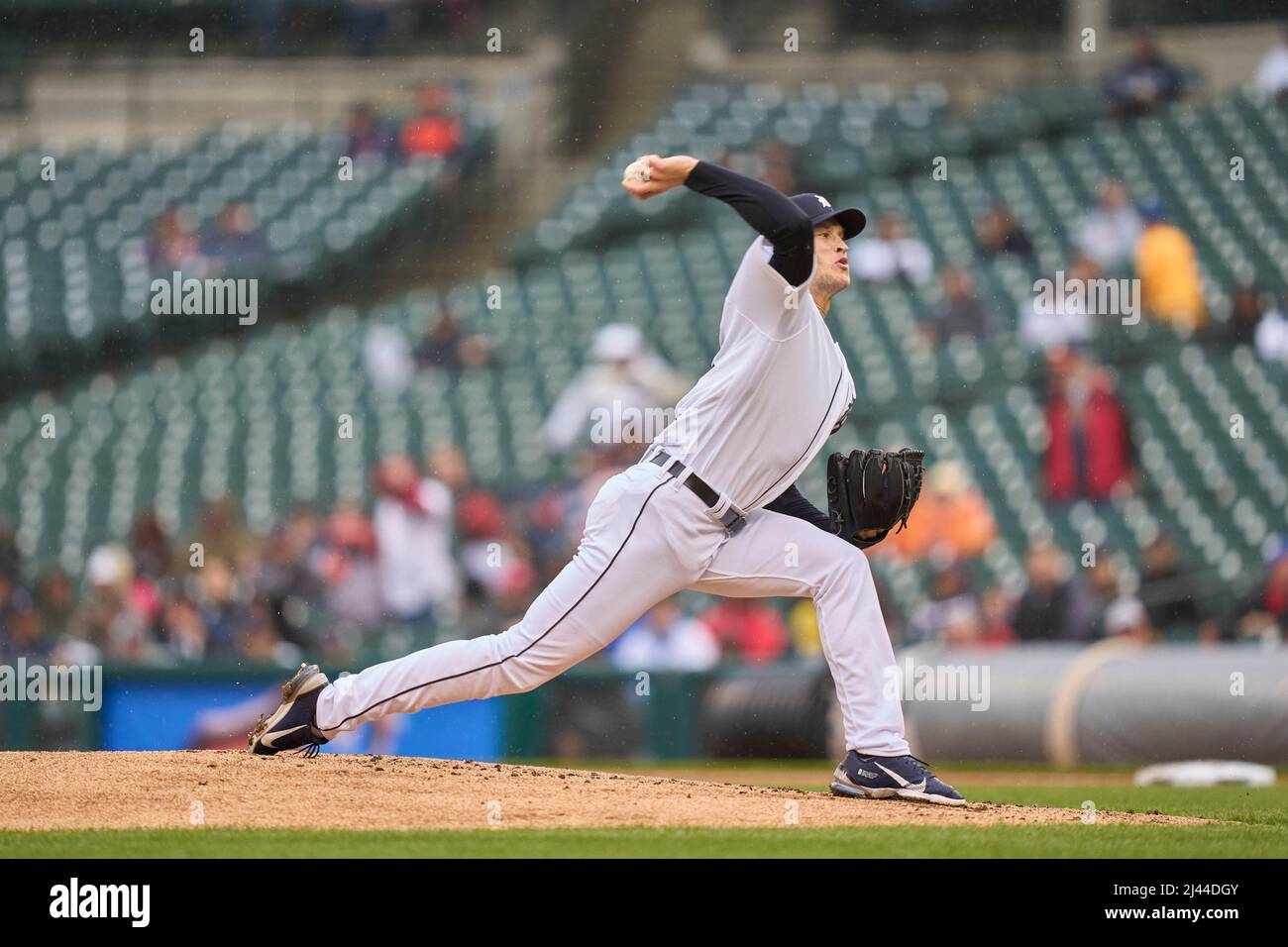 April 11 2022: Detroit pitcher Matt Manning (25) throws a pitch during ...