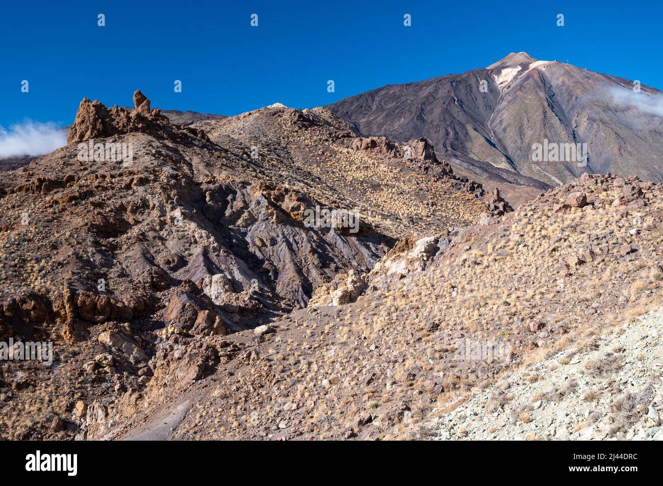 Visiting of Teide national park on Tenerife and view on volcanic ...