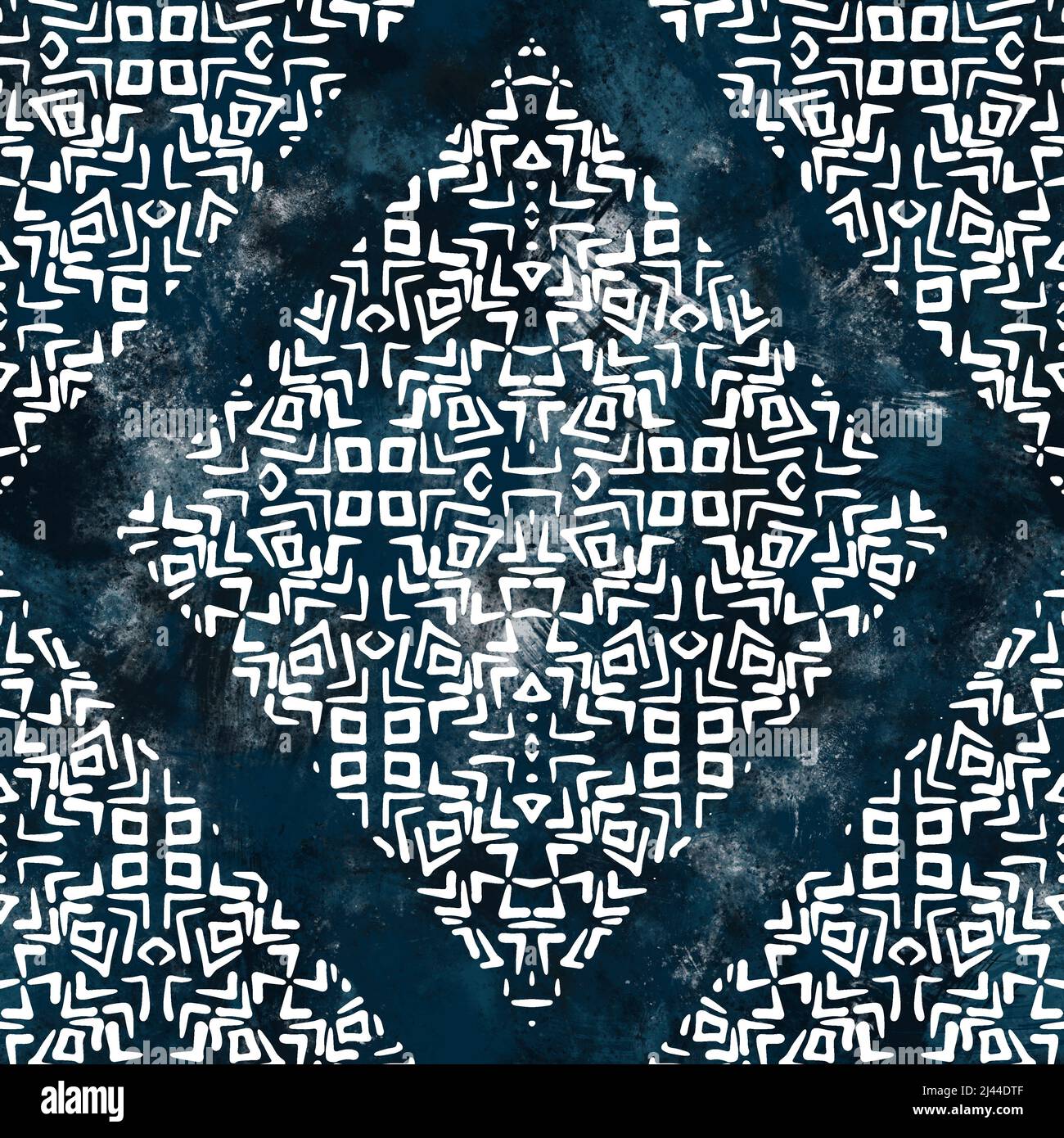 Seamless navy blue and white abstract grungy seamless surface pattern ...