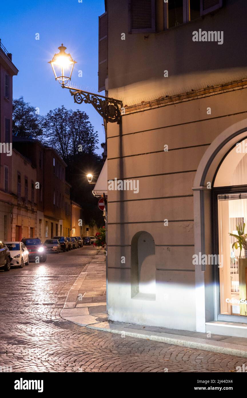 Architectural details of old buidings in North Italy, ancient town ...