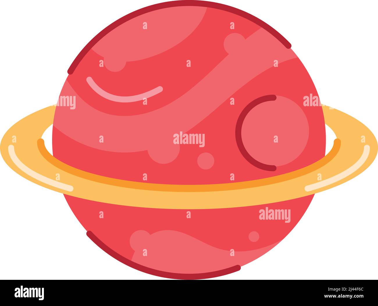 red saturn planet space icon Stock Vector Image & Art - Alamy