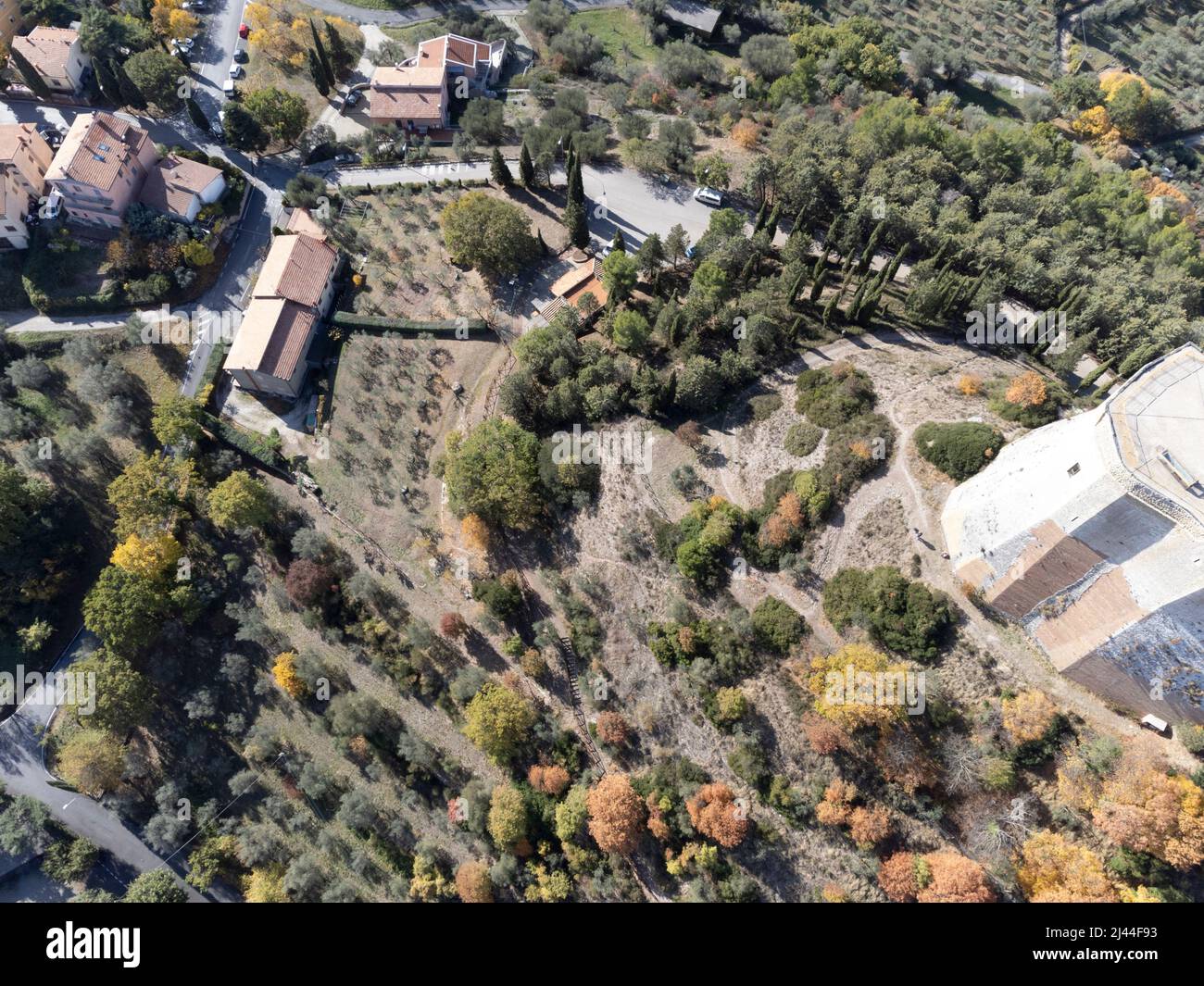 Aerial view on hills near Castiglione Tuscany, Italy. Tuscan landscape ...