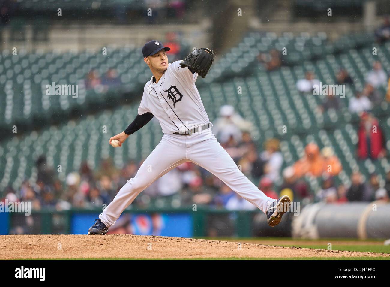 April 11 2022: Detroit pitcher Matt Manning (25) throws a pitch during ...