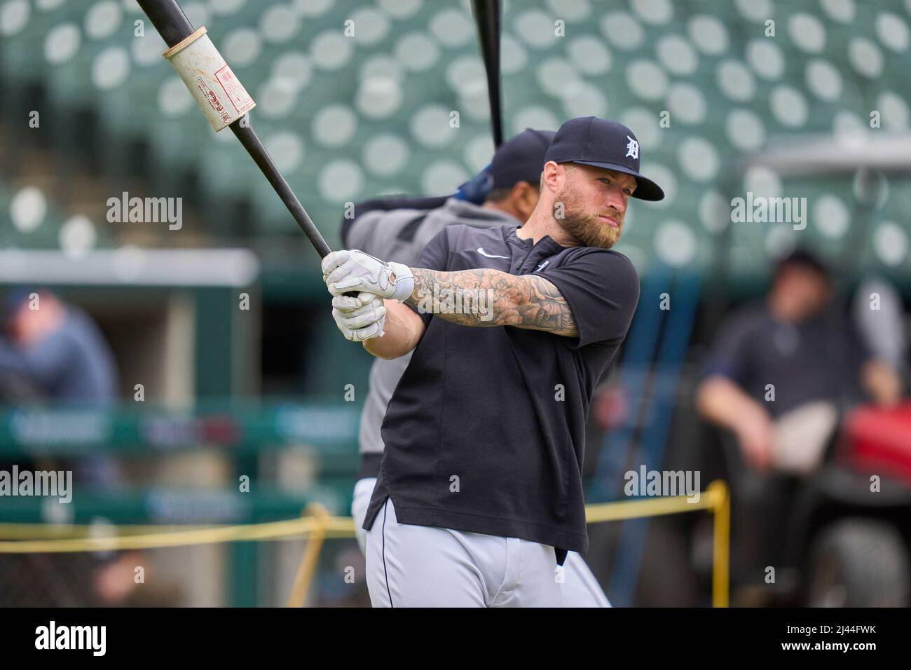 April 11 2022: Detroit catcher Tucker Barnhart (15) in action before ...