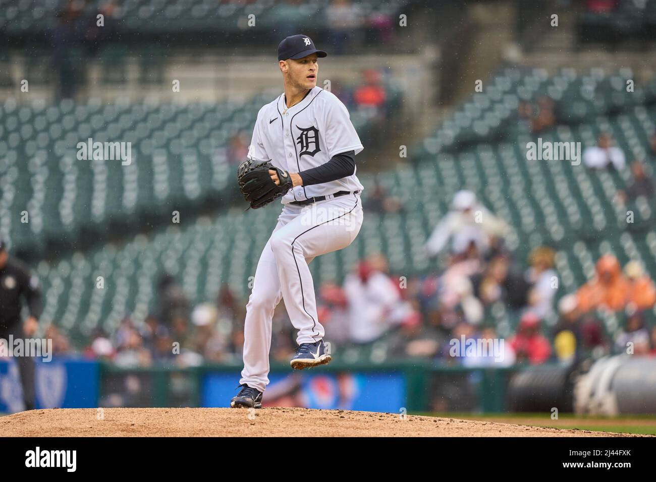 April 11 2022: Detroit pitcher Matt Manning (25) throws a pitch during ...