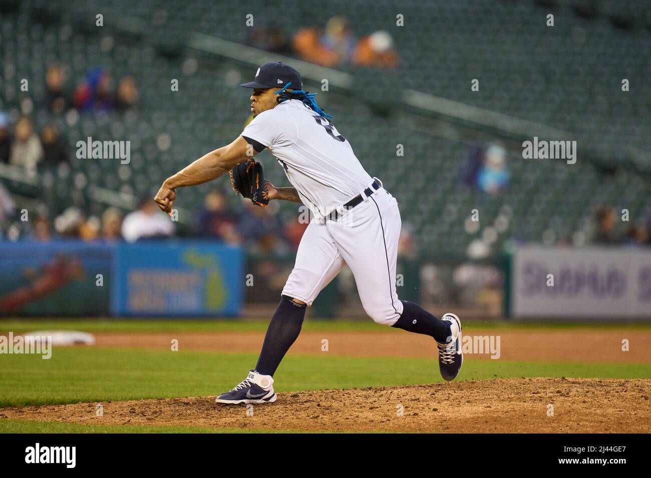 Denver CO, USA. 11th Apr, 2022. Detroit pitcher Gregory Soto (65 ...