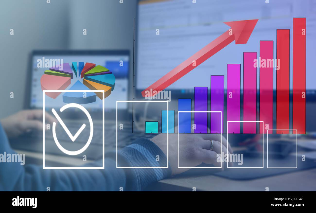 Charts and dashboard, financial database analysis, sales and economic ...