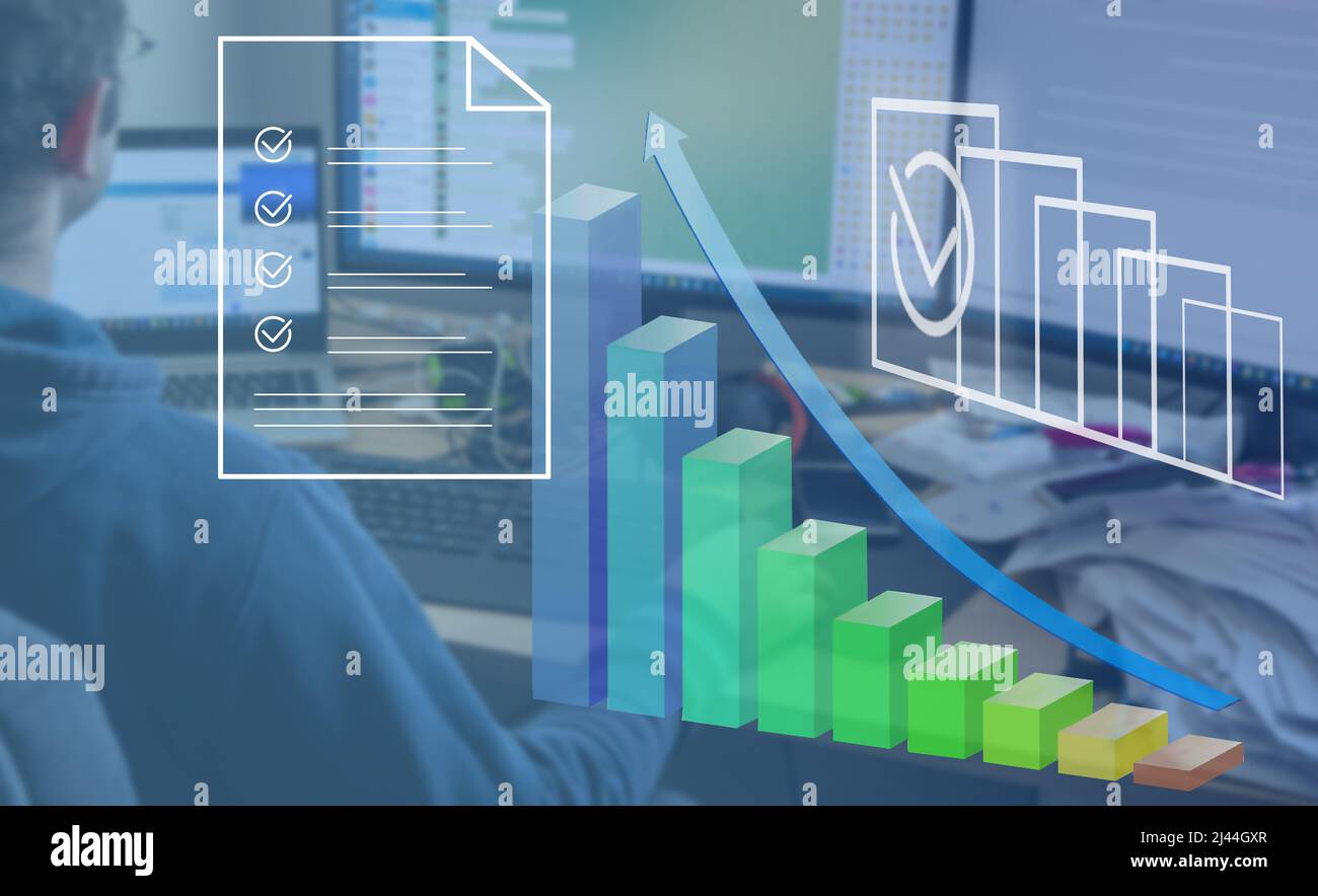 Charts and dashboard, financial database analysis, sales and economic ...