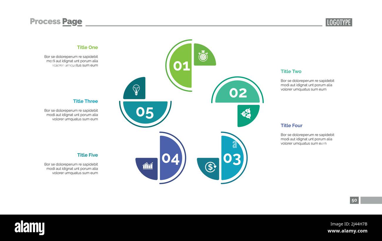 Cycle chart with five elements. Step diagram, process chart, layout ...