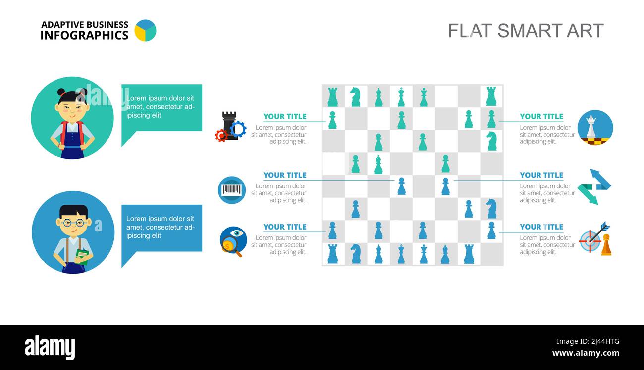 Chess infographics. Metaphor chart , pattern, layout. Creative concept ...