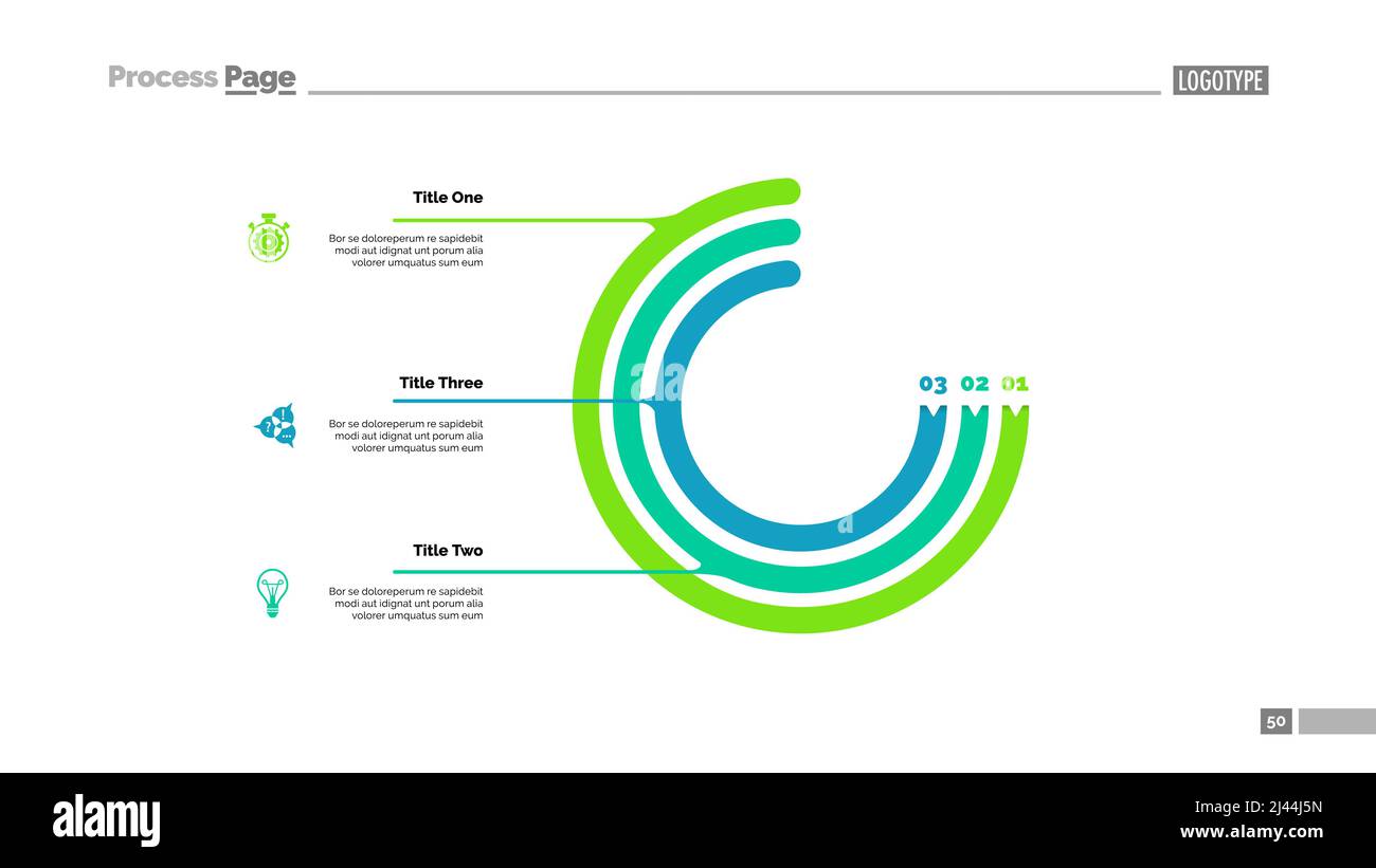 Circle chart with three elements. Process chart, option graph, diagram ...