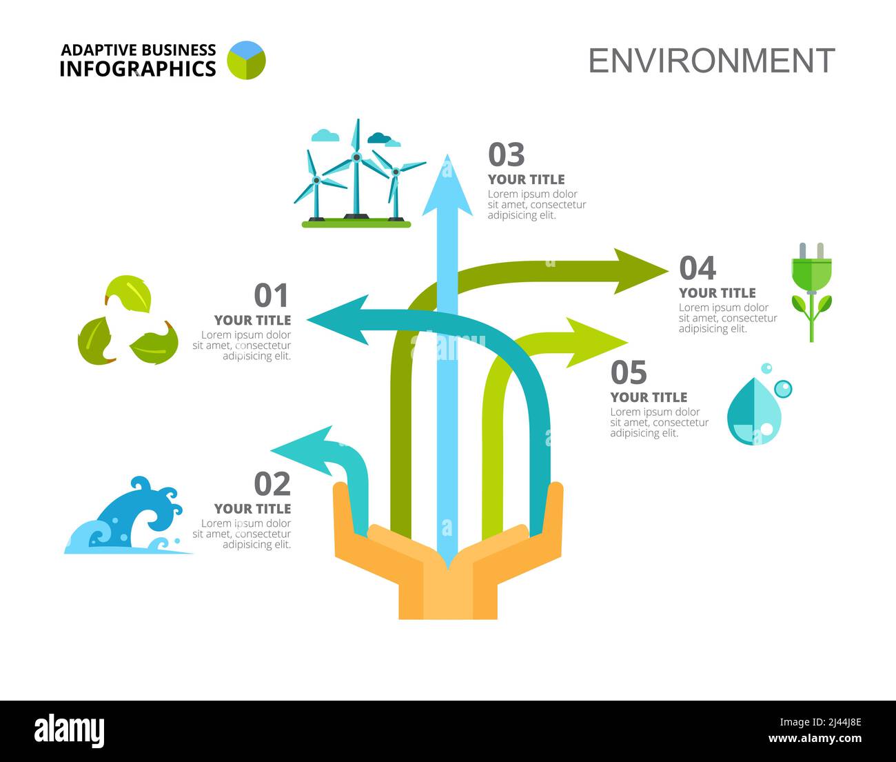 Arrow diagram. Option chart, graph, layout. Creative concept for ...