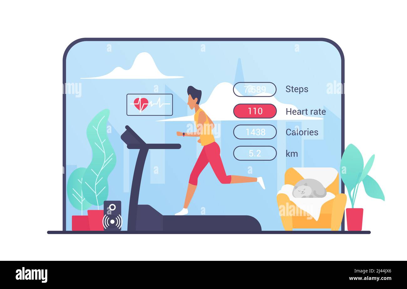 Remote fitness monitoring Stock Vector Images - Alamy