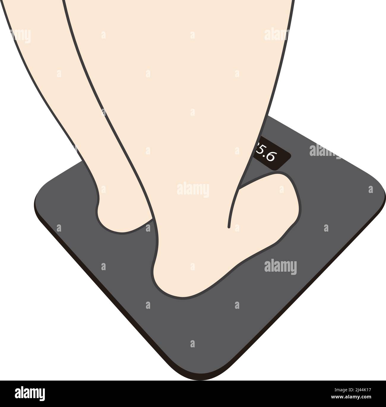 Overweight legs on scale Stock Vector Images - Alamy